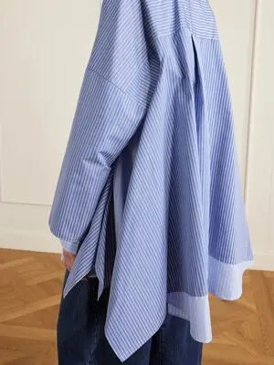 Sacai Striped Cotton-blend Poplin Shirt