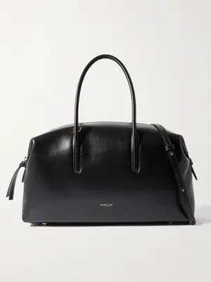 DEMELLIER The Stockholm Midi Textured-leather Tote - Black