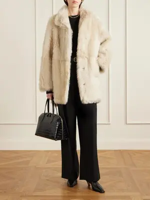 KALLMEYER Donna Reversible Shearling Coat - Neutrals