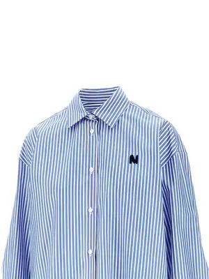 MSGM Striped Logo Shirt