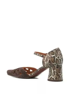 Chie Mihara Airma Snakeskin-effect Pumps - Brown
