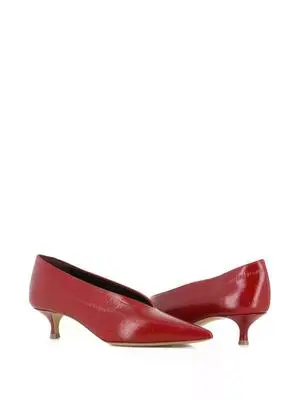 Le Monde Beryl Babouche Heeled Pumps - Red