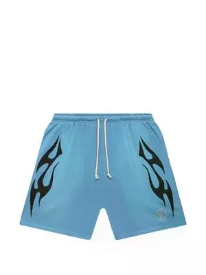 HELLSTAR Flame Motif Shorts