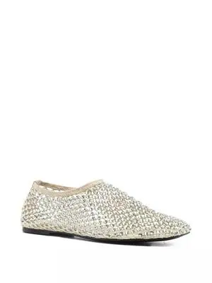 STRATEGIA SHOES Rhinestone-embellished Ballet Flats - Neutrals