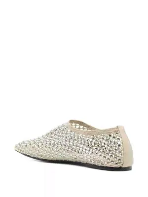 STRATEGIA SHOES Rhinestone-embellished Ballet Flats - Neutrals