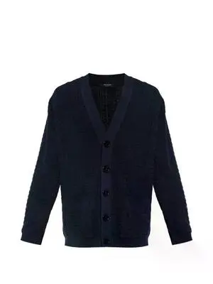 Balmain Jacquard V-neck Cardigan
