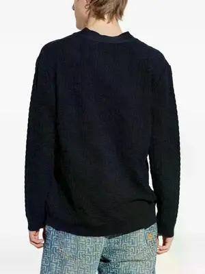 Balmain Jacquard V-neck Cardigan