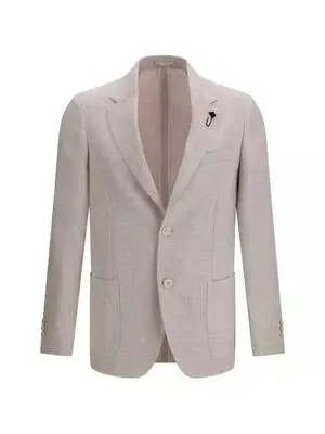 LARDINI Roma Button Jacket - Neutrals