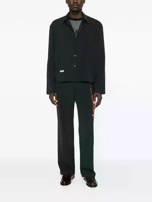 SONG FOR THE MUTE Pinstripe Chest-pocket Shirt