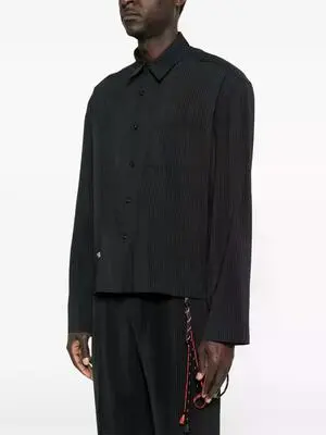 SONG FOR THE MUTE Pinstripe Chest-pocket Shirt
