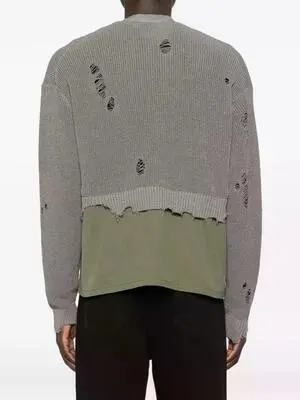 KHOKI Distressed Pocket Cardigan