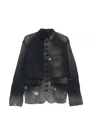 KHOKI Distressed Button Jacket