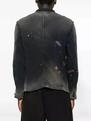 KHOKI Distressed Button Jacket