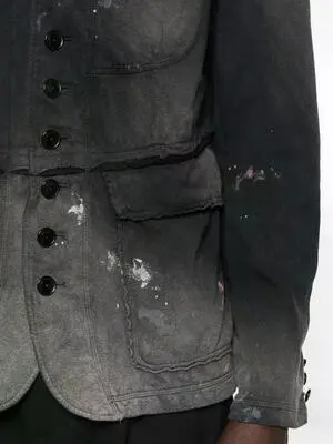 KHOKI Distressed Button Jacket