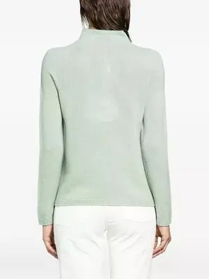 Max Mara Ribbed Knit Mock-neck Sweater