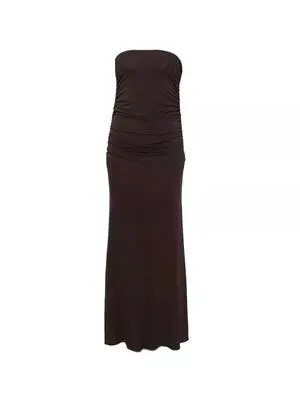 Elisabetta Franchi Ruched Strapless Midi Dress