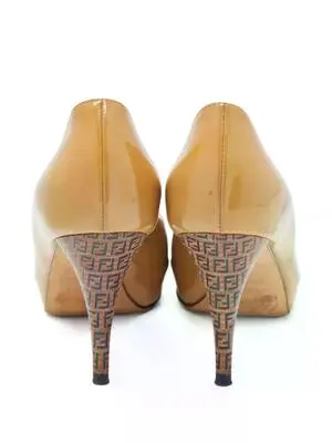 Fendi Zucca Patent Leather Pumps