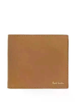 Paul Smith Signature Stripe Calf Leather Wallet - Brown