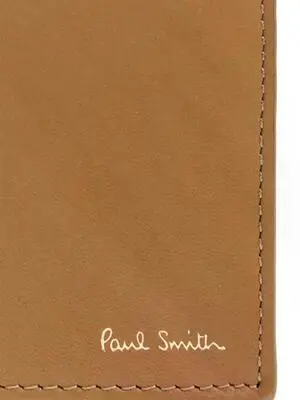 Paul Smith Signature Stripe Calf Leather Wallet - Brown