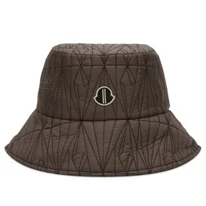 Rick Owens X Moncler Quilted Bucket Hat - Dark Dust