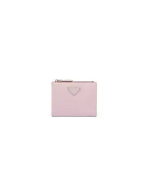 Prada Small Saffiano Leather Wallet Alabaster