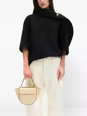 WANDLER Hortensia Top Handle Satchel - Neutrals