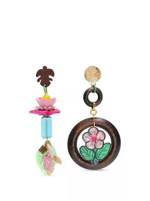 AMIR SLAMA Flower-motif Drop Earrings - Gold