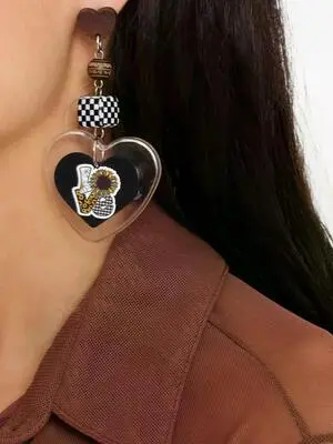 AMIR SLAMA Heart-shape Drop Earrings