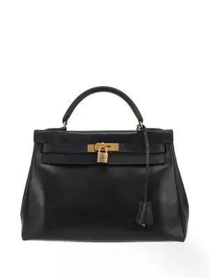 Hermès 1993 32 Kelly Leather Tote - Blue