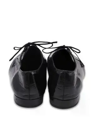 Prada Lace-up Patent Leather Loafers