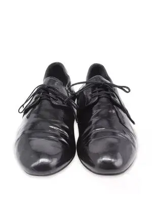 Prada Lace-up Patent Leather Loafers