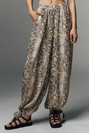 Bardot Arlia Printed Balloon Pants - Snake Skin