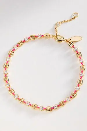 Anthropologie Bottle Cap Stone Bracelet - Pink