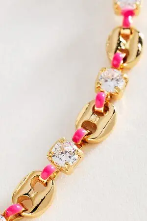 Anthropologie Bottle Cap Stone Bracelet - Pink