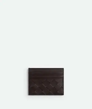 Bottega Veneta Woven Card Holder - Brown