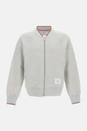 Thom Browne Pique Loopback Bomber - Grey