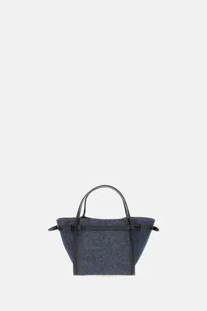 TOD'S Small Fabric Shopping Bag - Blue