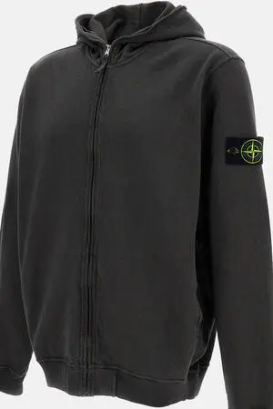 Stone Island Diagonal Fleece Zip-up Hoodie