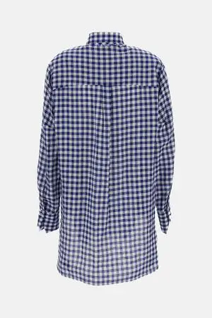 MAISON JEJIA Linen Vichy Shirt Dress - Multicolor