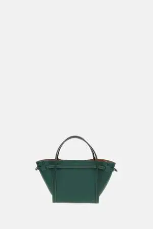 TOD'S Small T Timeless Leather Shopping Bag - Green