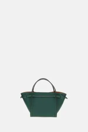 TOD'S Small T Timeless Leather Shopping Bag - Green