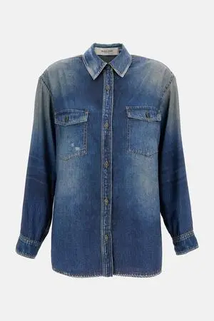GOLDEN GOOSE Patty Oversized Shirt - Blue