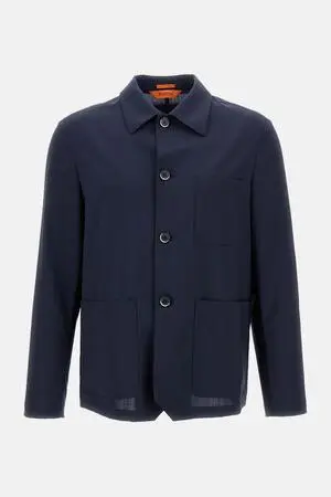 Barena Venezia Visal Wool Over-shirt - Blue