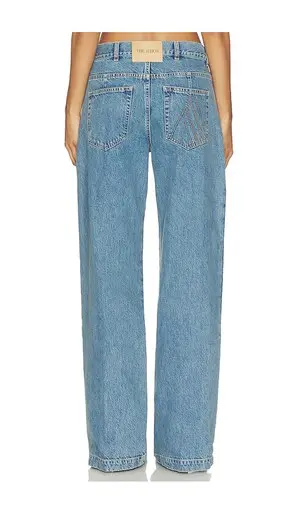 Attico Tiered Wide Leg Jeans