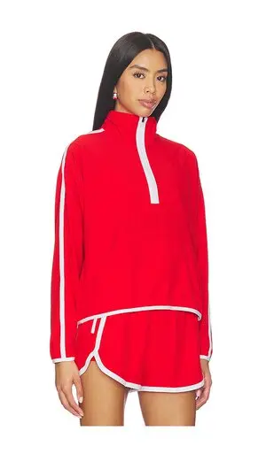 Beyond Yoga The Course Contrast Half Zip Pullover