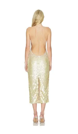 LESLIE AMON Sequin Embellished Dress