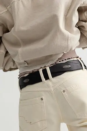 Free People Wisteria Leather Belt - Black