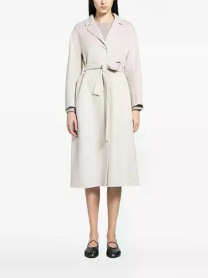 Max Mara Flared Wool Coat - Neutrals