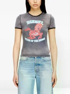 DIESEL® T-shirt With Print - Grey
