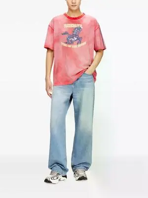 DIESEL® Year Of The Horses Print T-shirt - Red